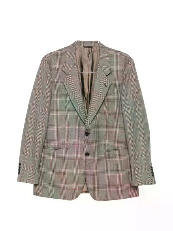 REVERES 1949 Prince Of Wales Check Single-breasted Blazer - Neutrals