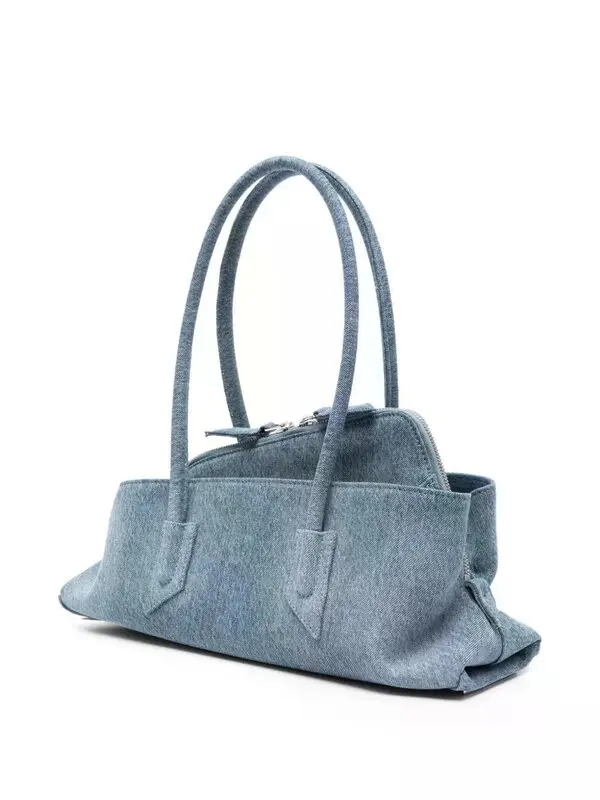 Attico Denim-effect Shoulder Bag - Blue