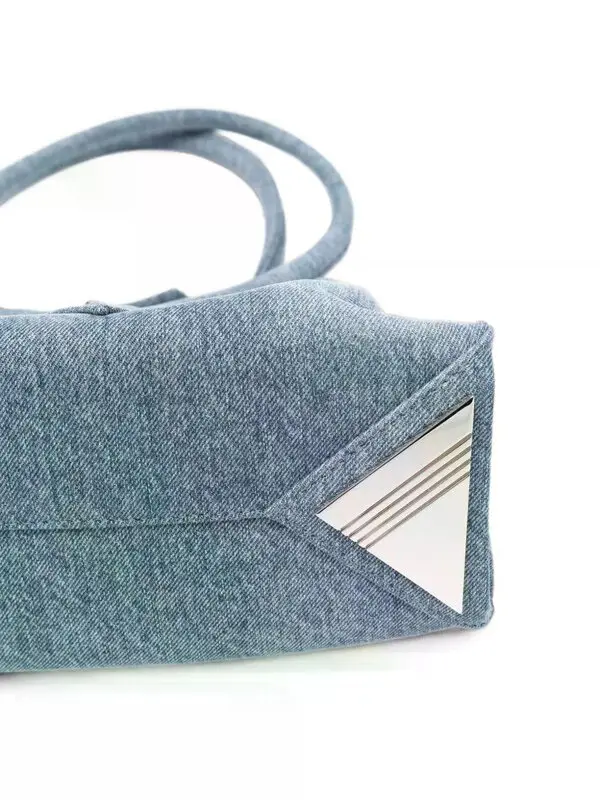 Attico Denim-effect Shoulder Bag - Blue