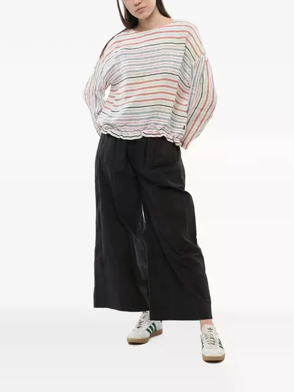 Woolrich Striped Elastic-hem Blouse