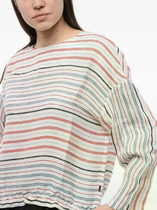 Woolrich Striped Elastic-hem Blouse