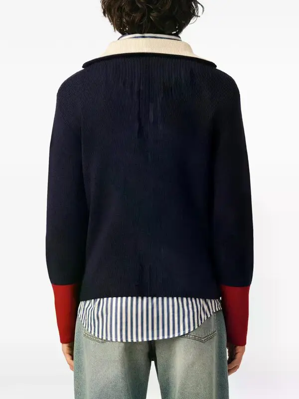 AMI Paris Zipped Collar Wool Sweater