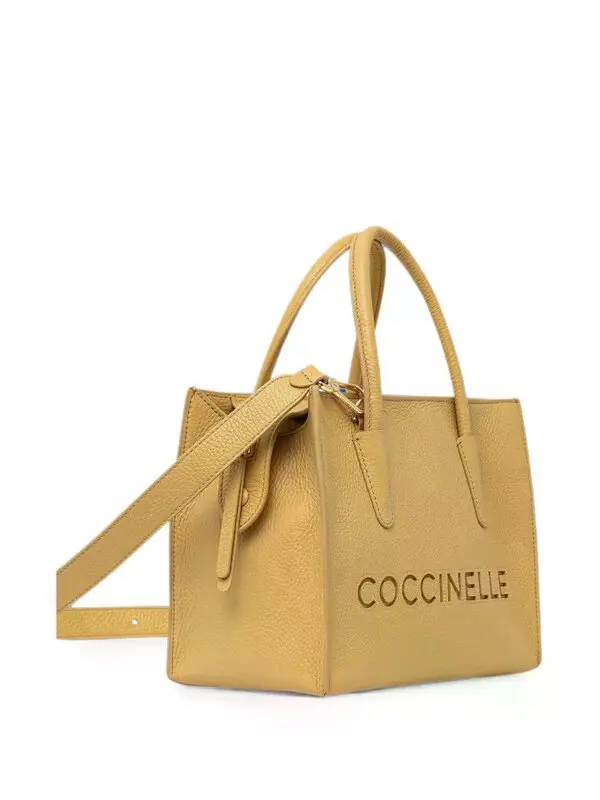 COCCINELLE Logo-debossed Pebbled Tote Bag