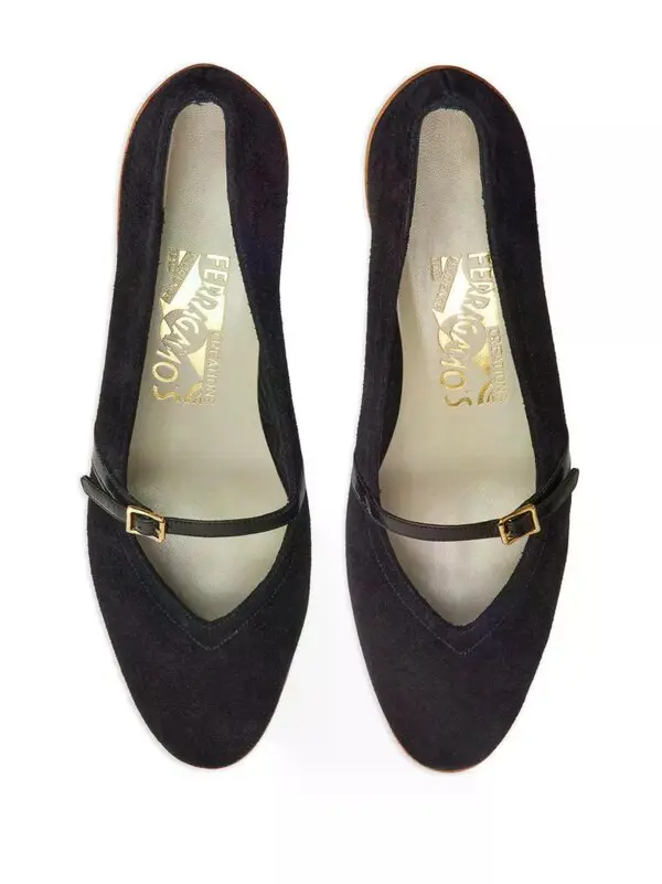 FERRAGAMO Audrey Suede Ballerinas