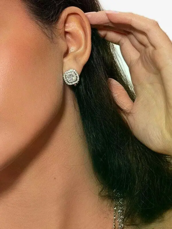 FANTASIA BY DESERIO Double-halo Earrings