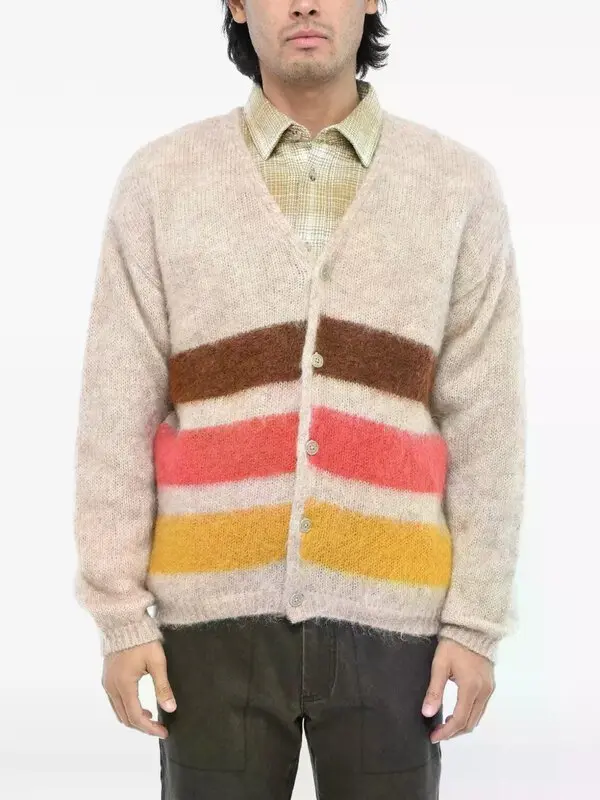 Woolrich Striped Buttoned Cardigan
