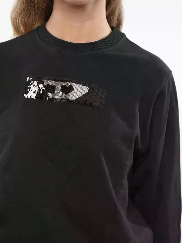 DIESEL® Sequin Logo Long Sleeve Sweatshirt