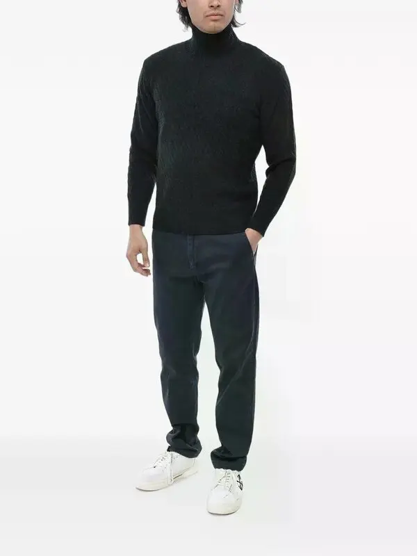 PAOLO PECORA Virgin Wool Roll-neck Knit - Grey