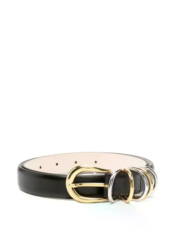 DEHANCHE Hollyhock Leather Belt - Black