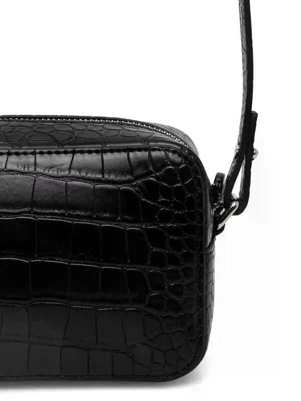 Karl Lagerfeld Croc-effect Logo Print Shoulder Bag