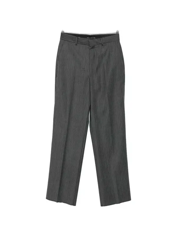 REVERES 1949 Pinstripe-pattern Straight-leg Trousers - Grey