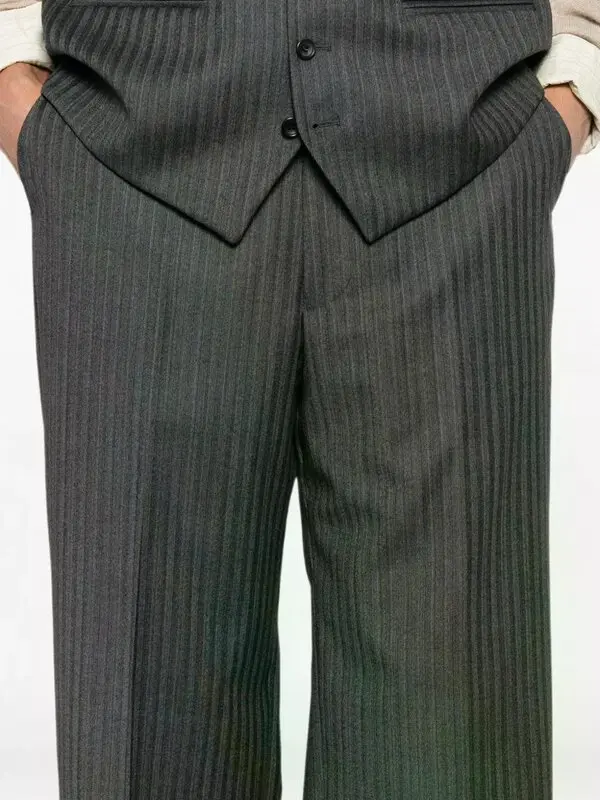 REVERES 1949 Pinstripe Pattern Straight-leg Trousers