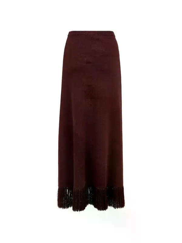 Clea Amelia Fringe-hem Maxi Skirt