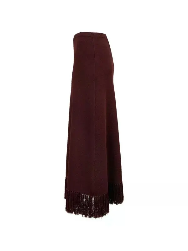 Clea Amelia Fringe-hem Maxi Skirt