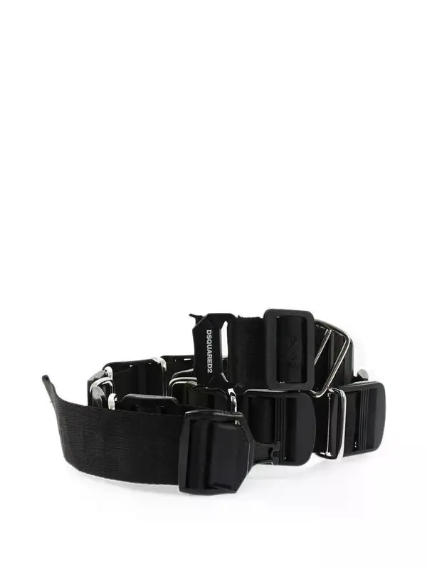 Dsquared2 Logo-print Buckle-fastening Belt - Black