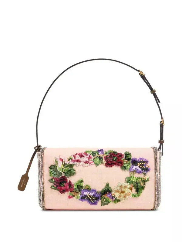 Valentino Garavani Devain Small Embroidered Shoulder Bag