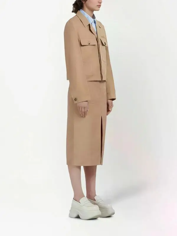 Marni Slit High-waist Midi Skirt