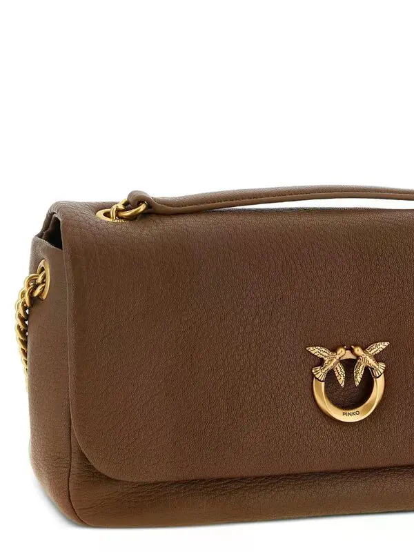 Pinko Love Birds Leather Shoulder Bag