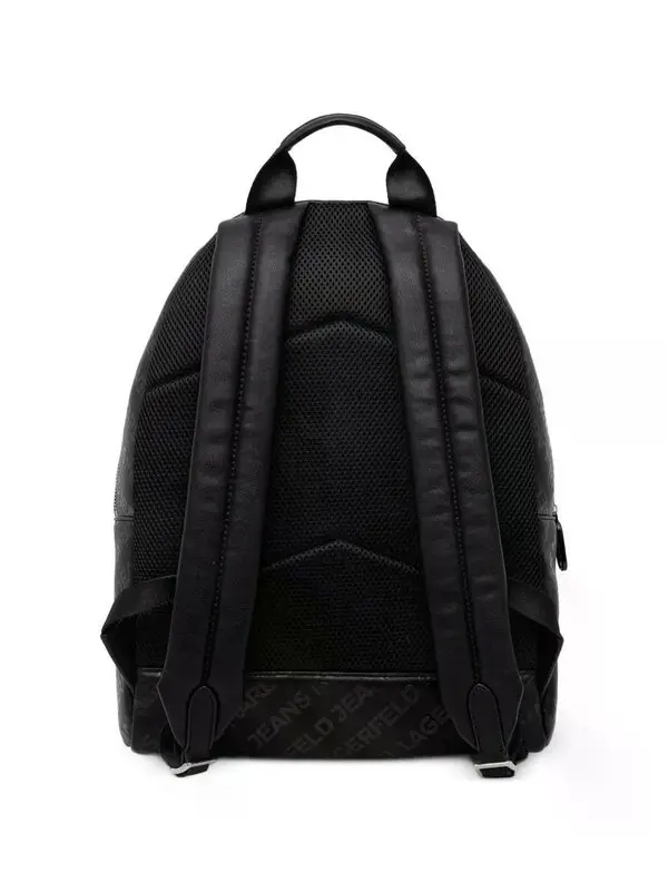 Karl Lagerfeld All-over Logo-embossed Backpack - Black