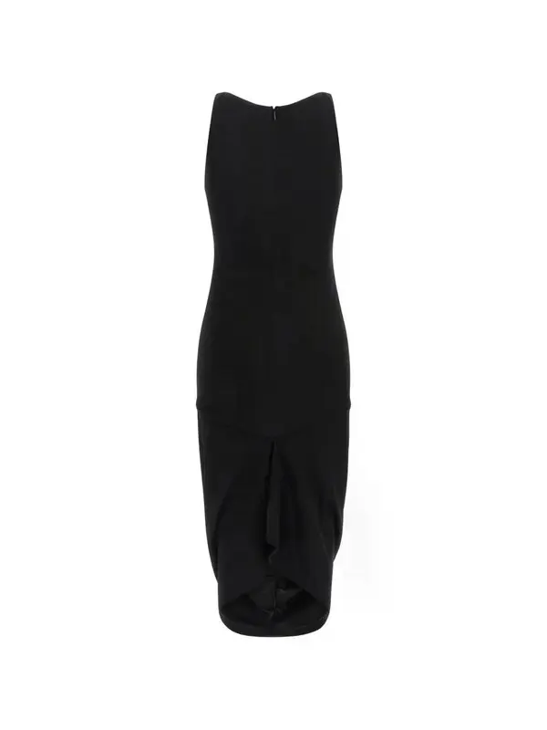Jacquemus La Robe Regata Draped-back Midi Dress - Black