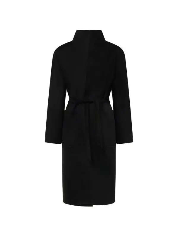 Max Mara Belted Cashmere Coat - Black