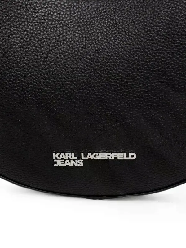 Karl Lagerfeld Pebbled-texture Curved Tote Bag