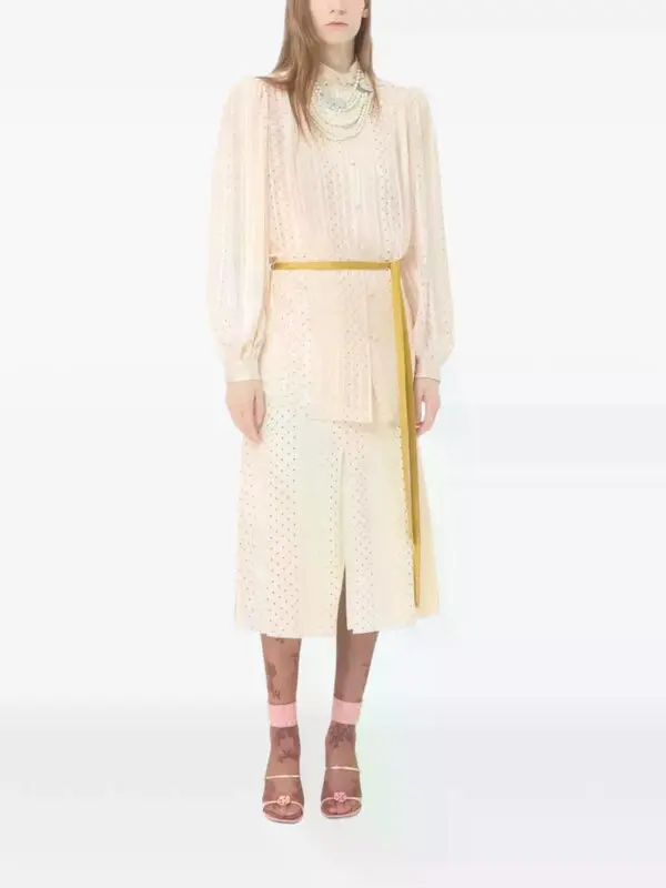 Valentino Garavani Star-print Front-slit Skirt