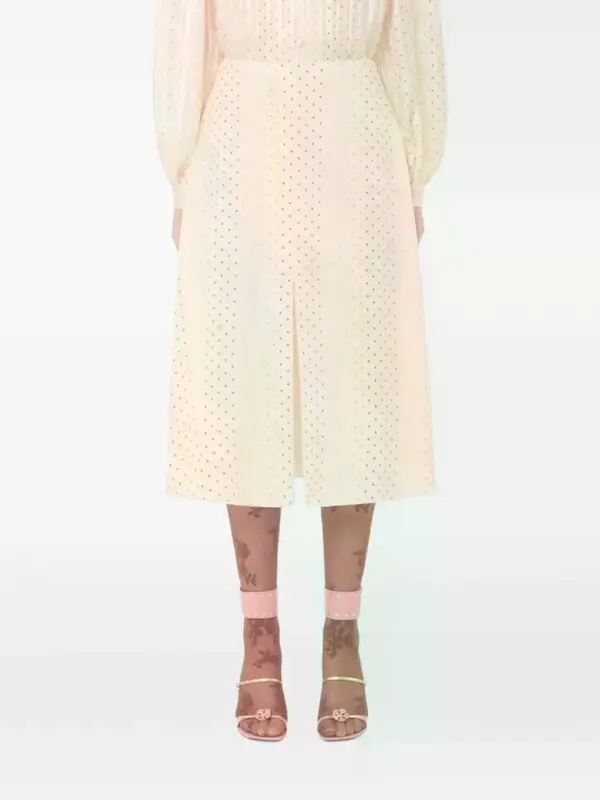 Valentino Garavani Star-print Front-slit Skirt