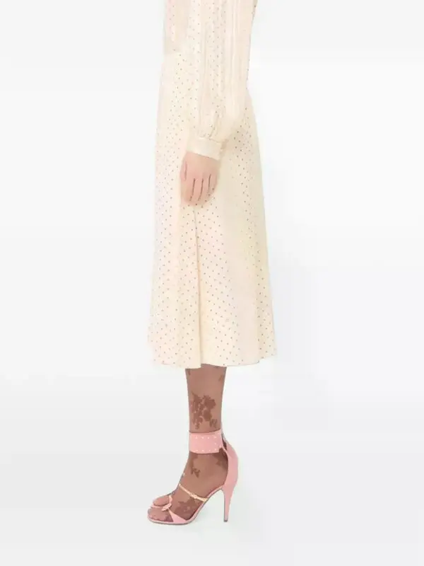 Valentino Garavani Star-print Front-slit Skirt