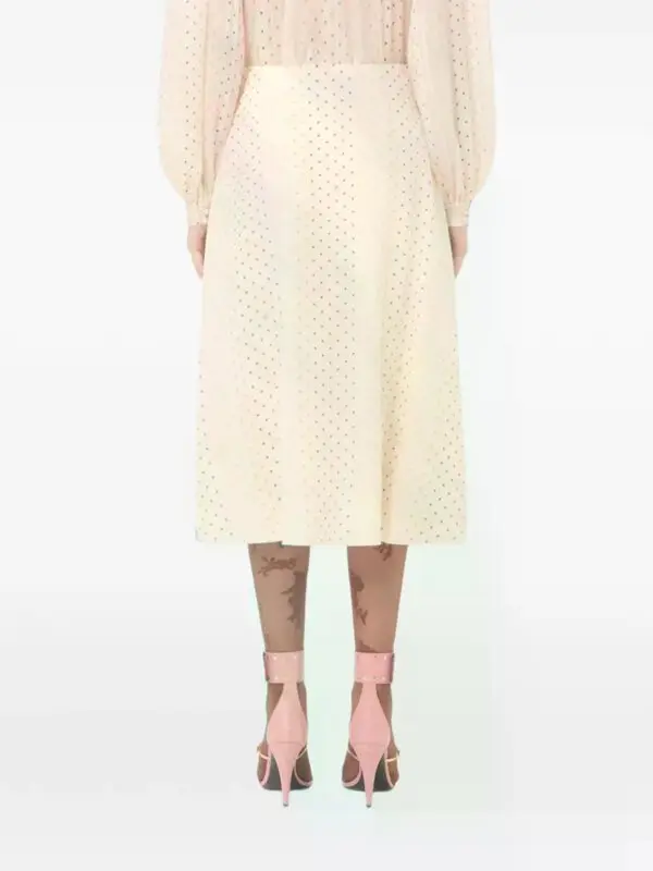 Valentino Garavani Star-print Front-slit Skirt