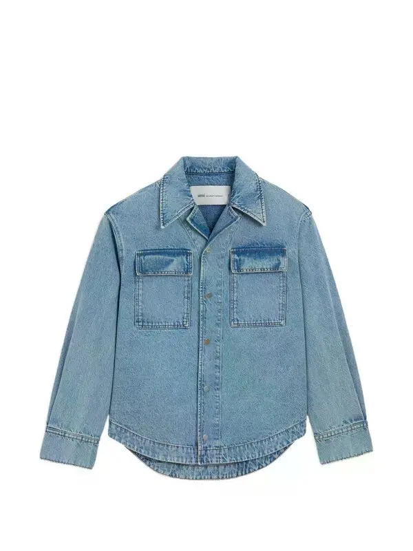 AMI Paris Pocket-detail Denim Shirt - Blue