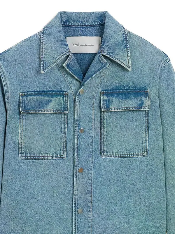 AMI Paris Pocket-detail Denim Shirt