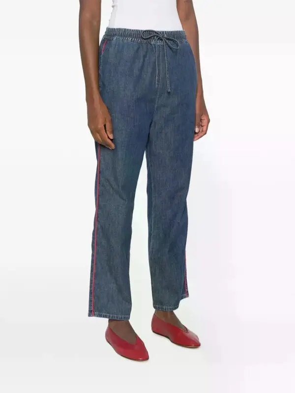 Valentino Garavani Piped-trim Vlogo Jeans