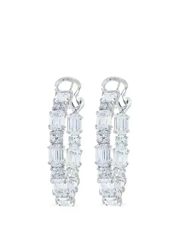 FANTASIA BY DESERIO Hoop Earrings - Silver