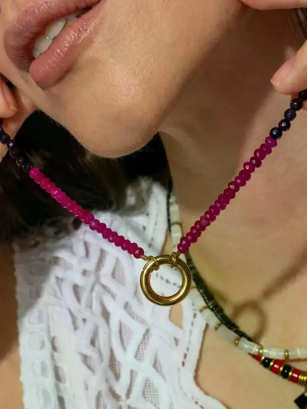 HIJAS DE PUKA Agate Beaded Necklace