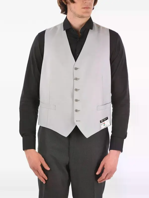 Corneliani Mantua Single-breasted Waistcoat - Grey