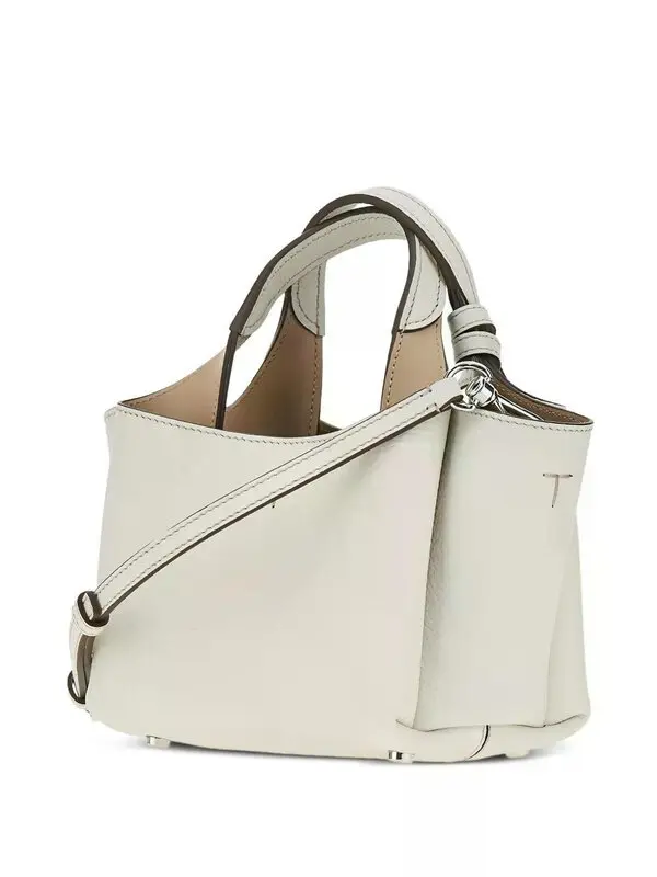 TOD'S T Timeless Leather Tote Bag - Neutrals