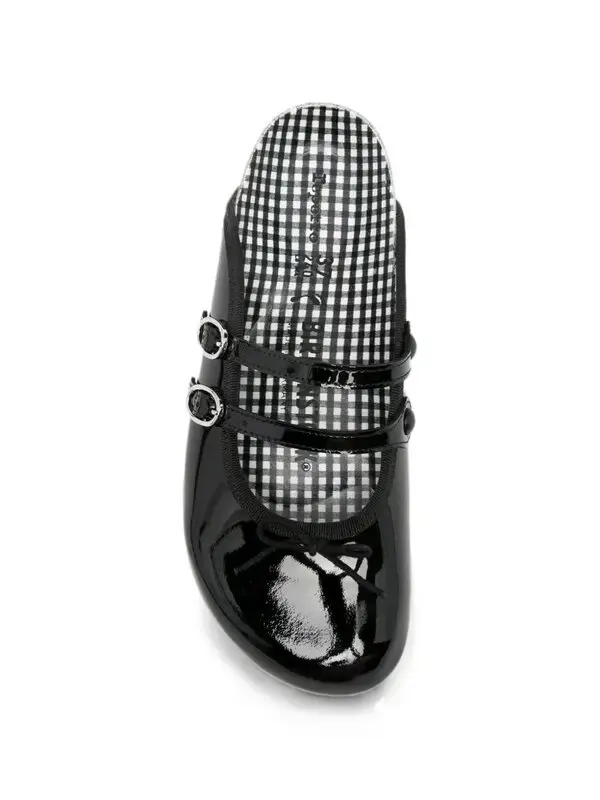 BIRKENSTOCK Buckled Patent-finish Mules