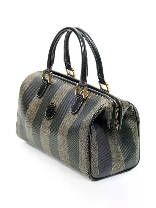 Fendi Mini Pequin Boston Tote Bag
