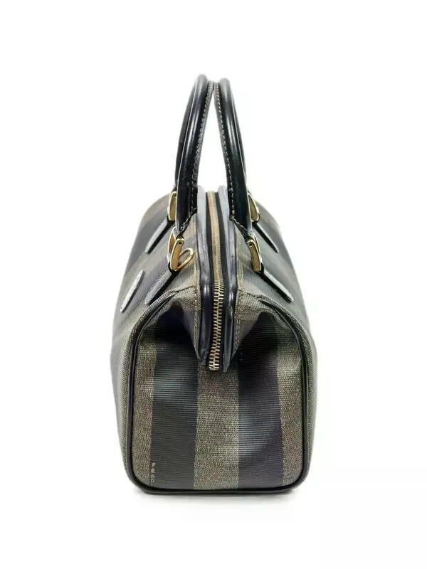 Fendi Mini Pequin Boston Tote Bag
