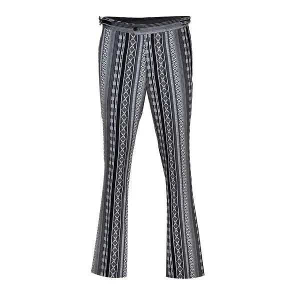 DAVID WEJ Dareski Tribal Print Side Adjuster Trousers – Multi - Grey