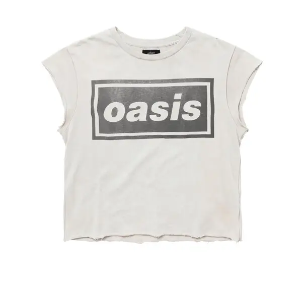OTHER UK Oasis Raw Edge Vintage T-shirt - White
