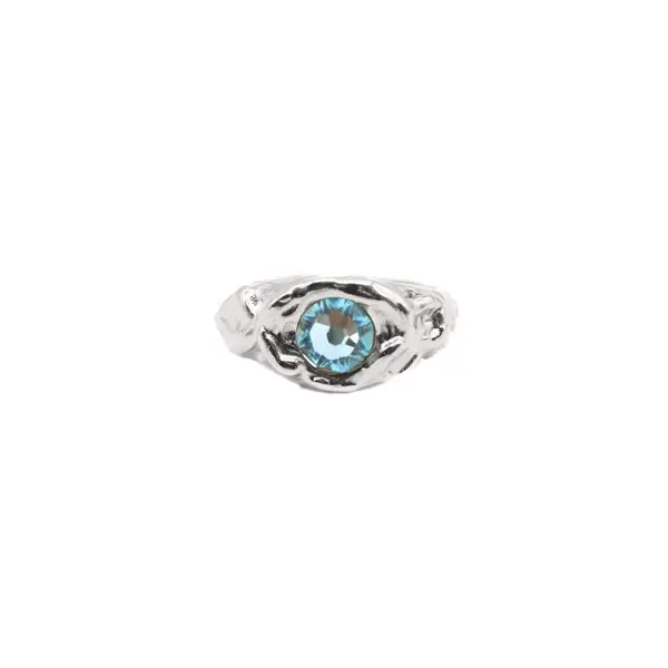 CASA CALA Blue / Silver Cala Aquamarina-silver Ring