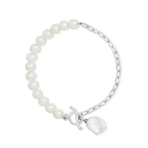 DOWER & HALL Luna Freshwater & Keshi Pearl Bracelet In Sterling - Silver