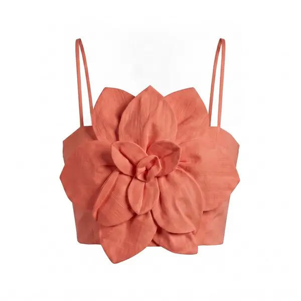 Yumi Kim Sahara Tangerine Linen Top - Orange