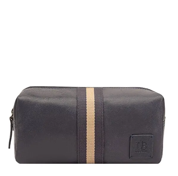 LLOYD BAKER Leo Leather Washbag - Blue