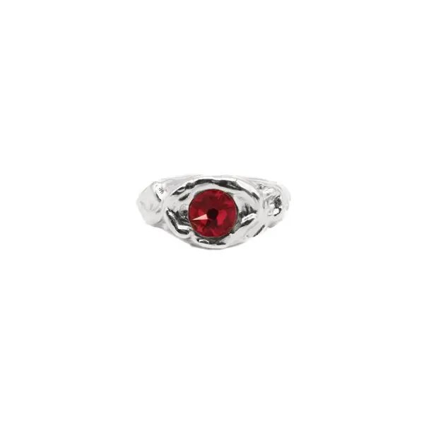 CASA CALA Red / Silver Cala Scarlet-silver Ring