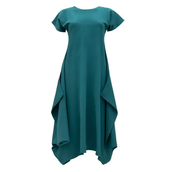 BIANCA POPP Many Angles Dress In Ocean Rayon - Green