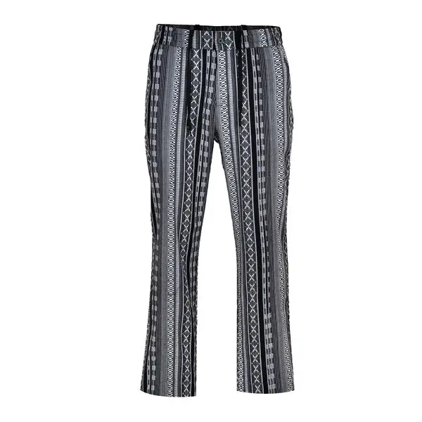DAVID WEJ Dareski Tribal Print Drawstring Trousers Multi - Grey
