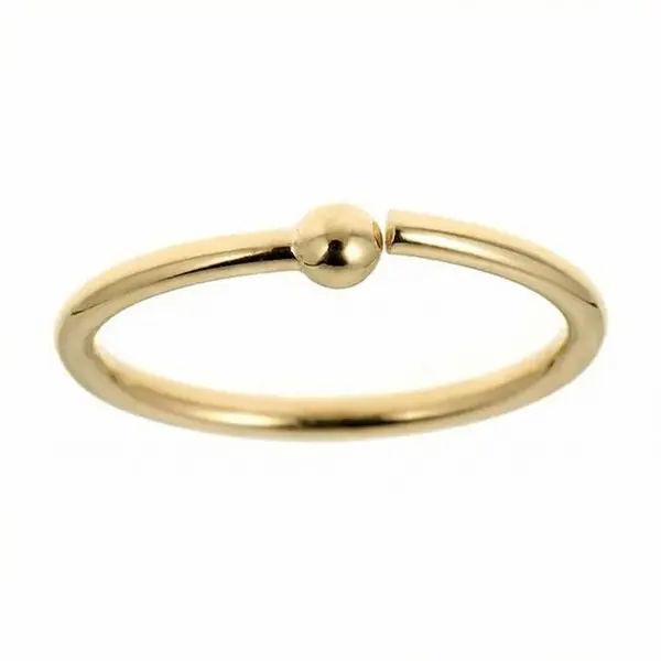 Zahav Jewelry 14k Solid 24g 8mm Nose Hoop - Gold